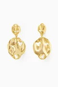 Buy Elna Line Gold Abstract Earrings in 18kt Gold-plated Bronze Online ...
