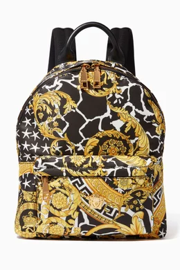 versace baroque print backpack