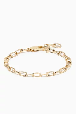 Buy Laura Lombardi Gold Oval Chain Anklet with 14kt Gold Plating For Women Online Ounass Oman