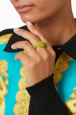 Buy Versace Yellow Medusa Safety Pin Ring For Women Online Ounass Oman