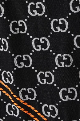 black gucci pattern fabric