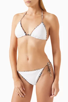 Burberry check trim triangle bikini store