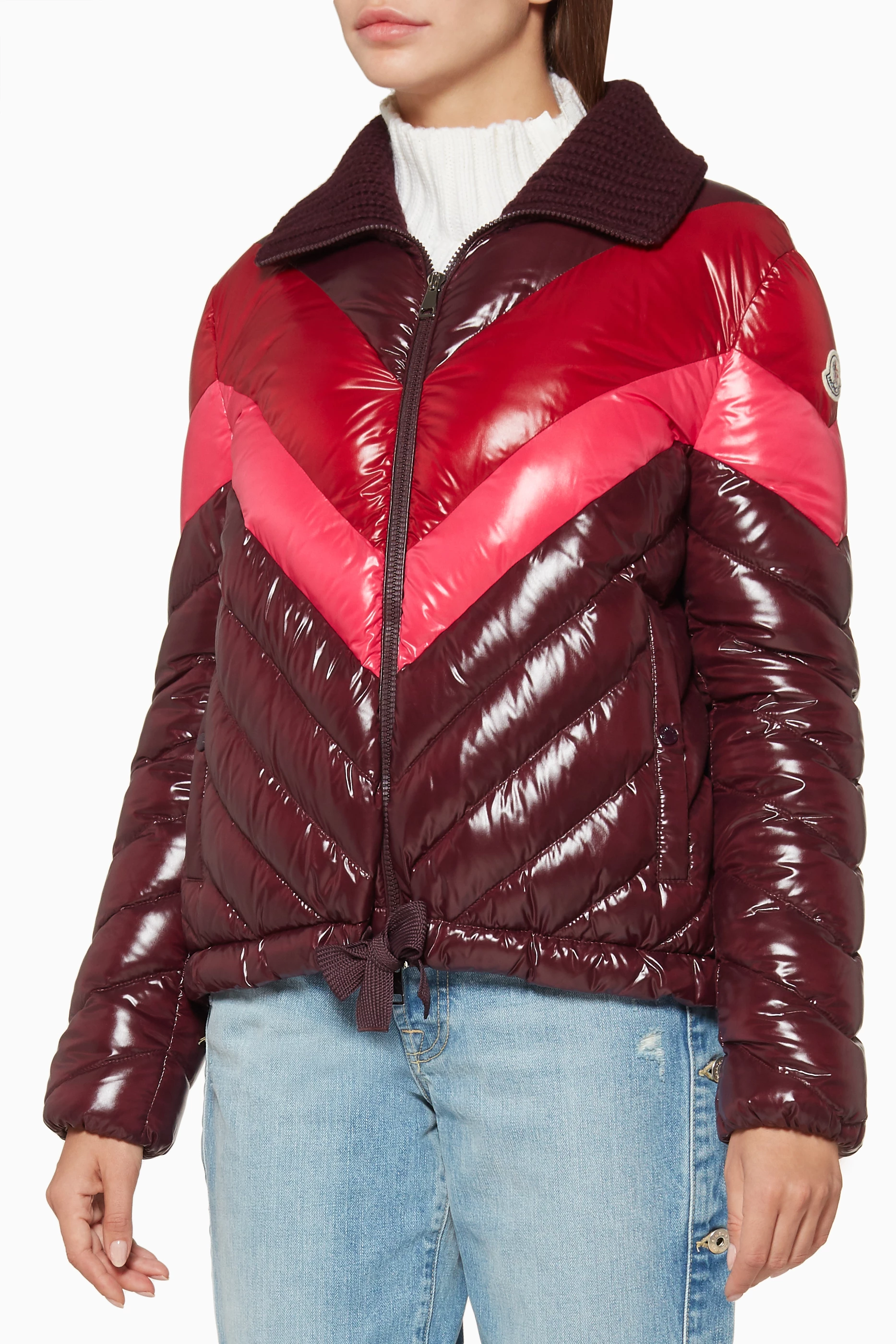 Buy Moncler Burgundy Deep Purple Albatros Jacket For Women Online Ounass Oman